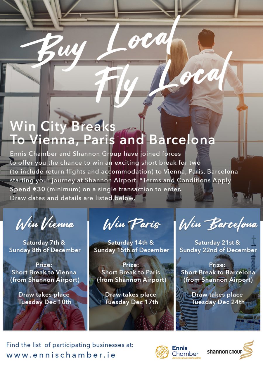 #Buy Local Fly Local launched by Ennis Chamber - Ennis Chamber of ...