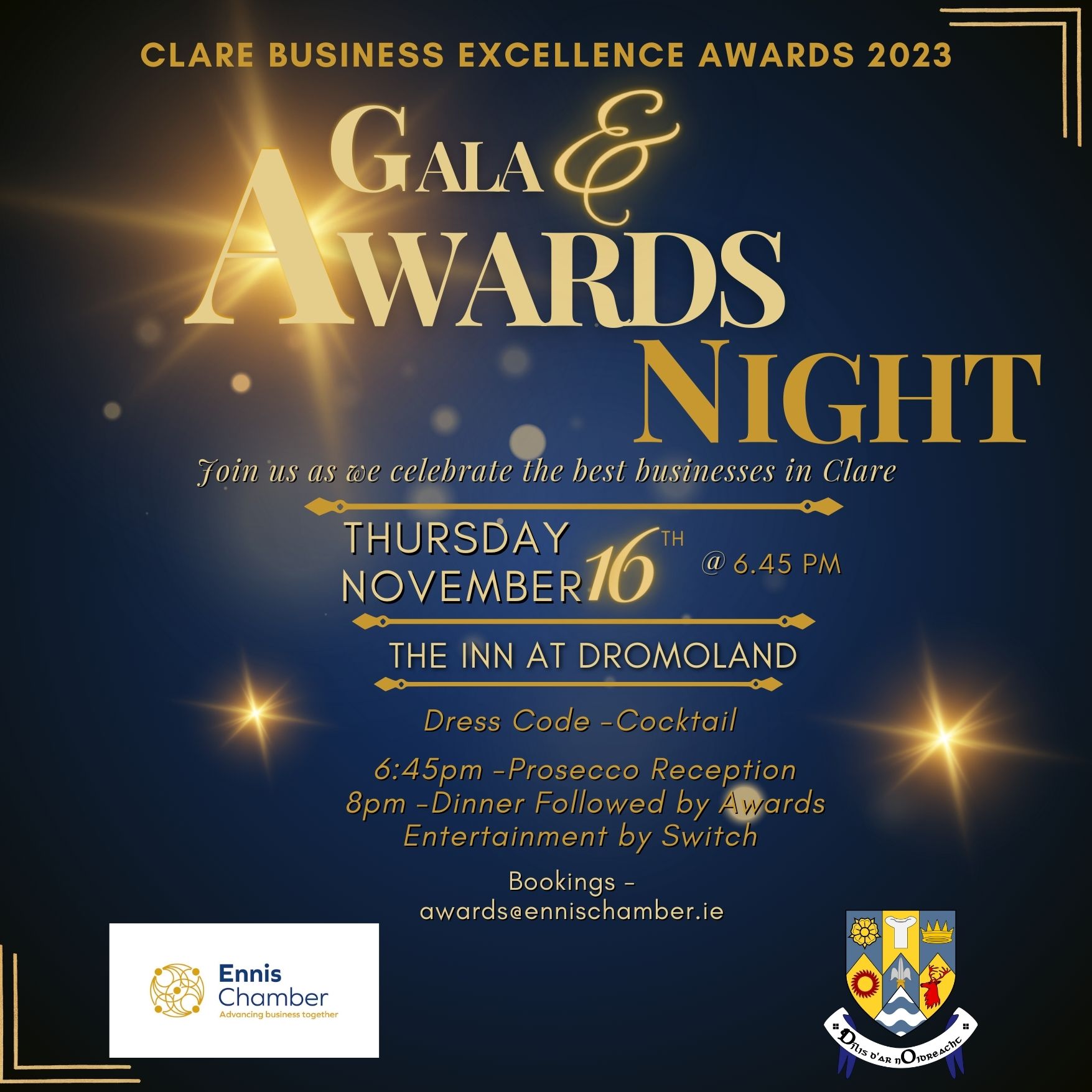 Clare Business Excellence Awards Gala November 16 - Full House! - Ennis Chamber of Commerce | Co ...
